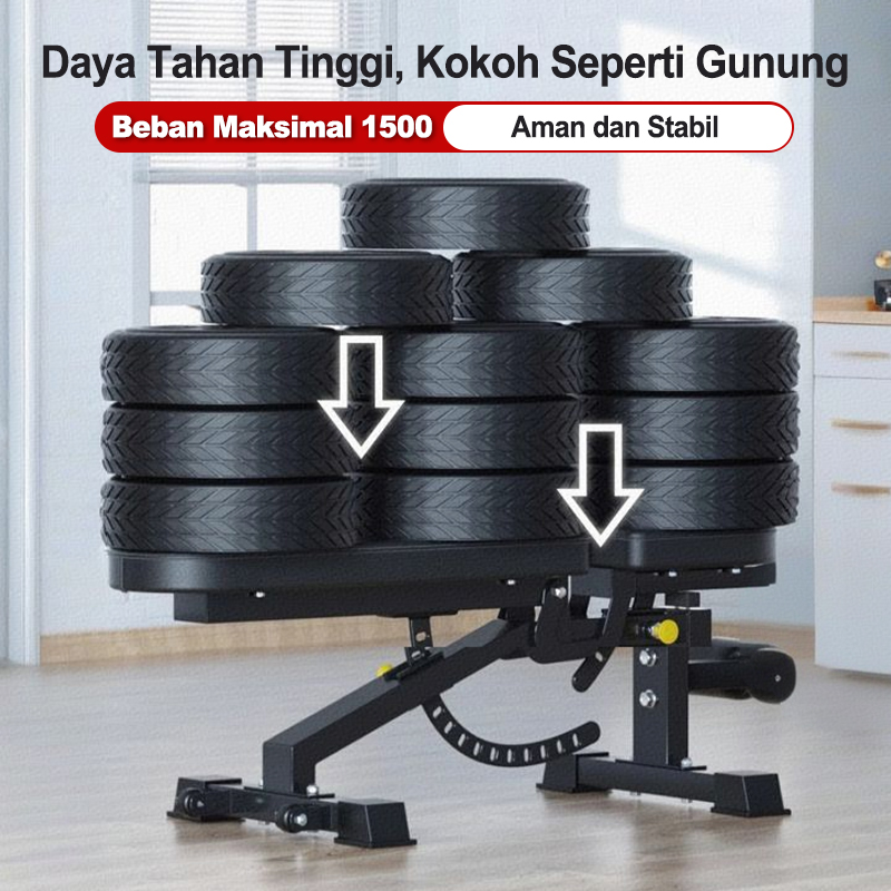 Jual EBUY bangku dumbbell multifungsi/bangku latihan sit-up/Exercise ...