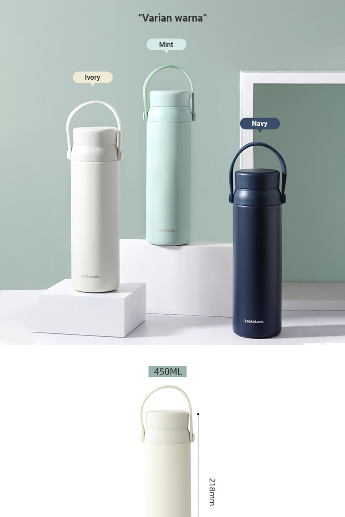 Jual LocknLock Wanna Be Screw Tumbler Carry Handle 450ml LHC4246 ...