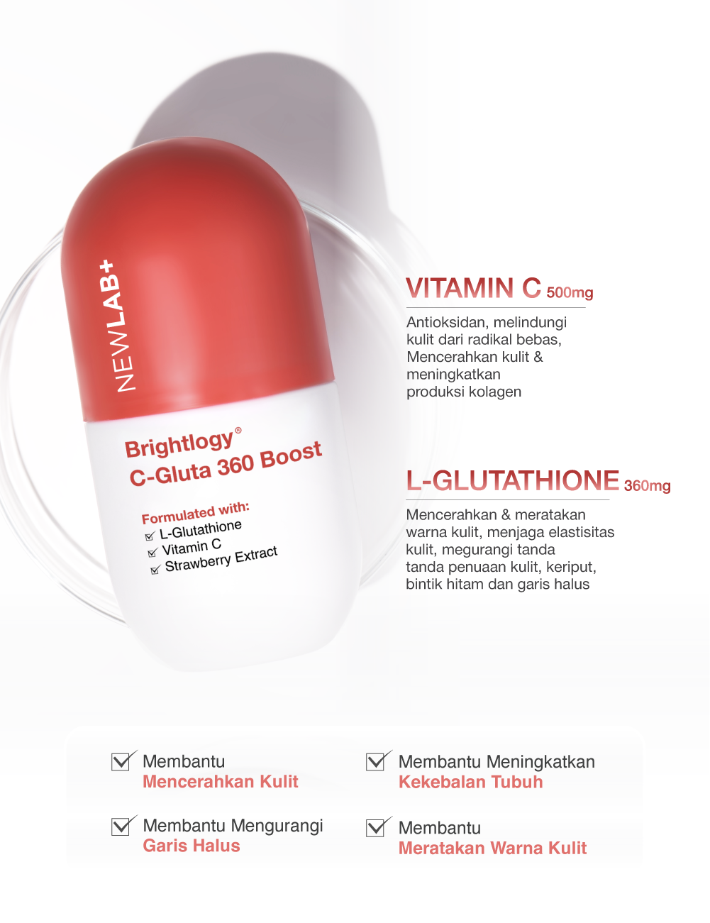 Jual NEWLAB Brightlogy C-Gluta 360 Boost || Minuman Glutathione untuk ...