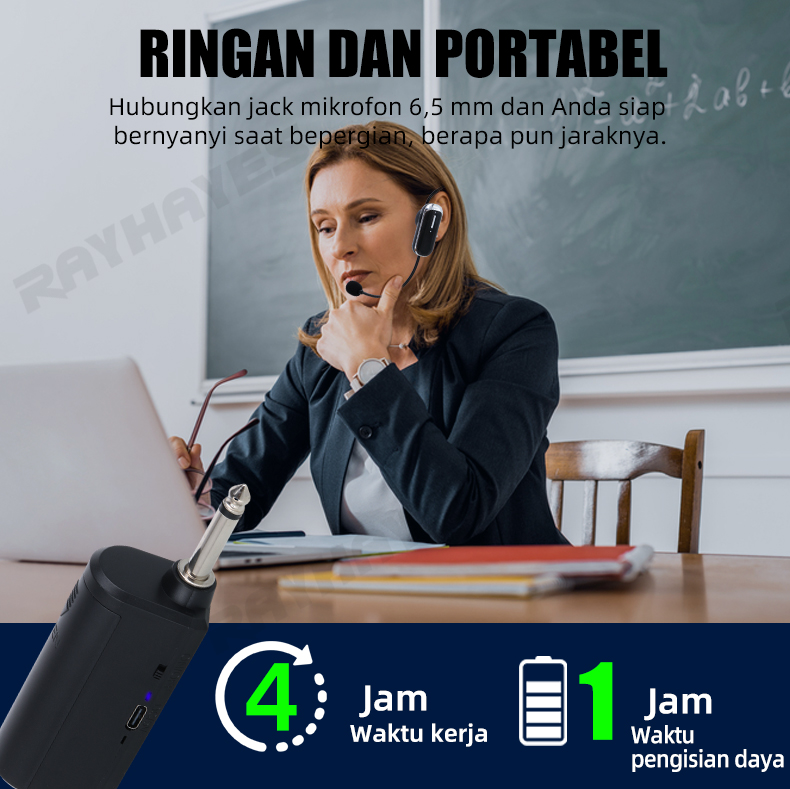 Jual RAYHAYES Mic Wireless Kerah Untuk Pengajaran Profesional Mikrofon ...