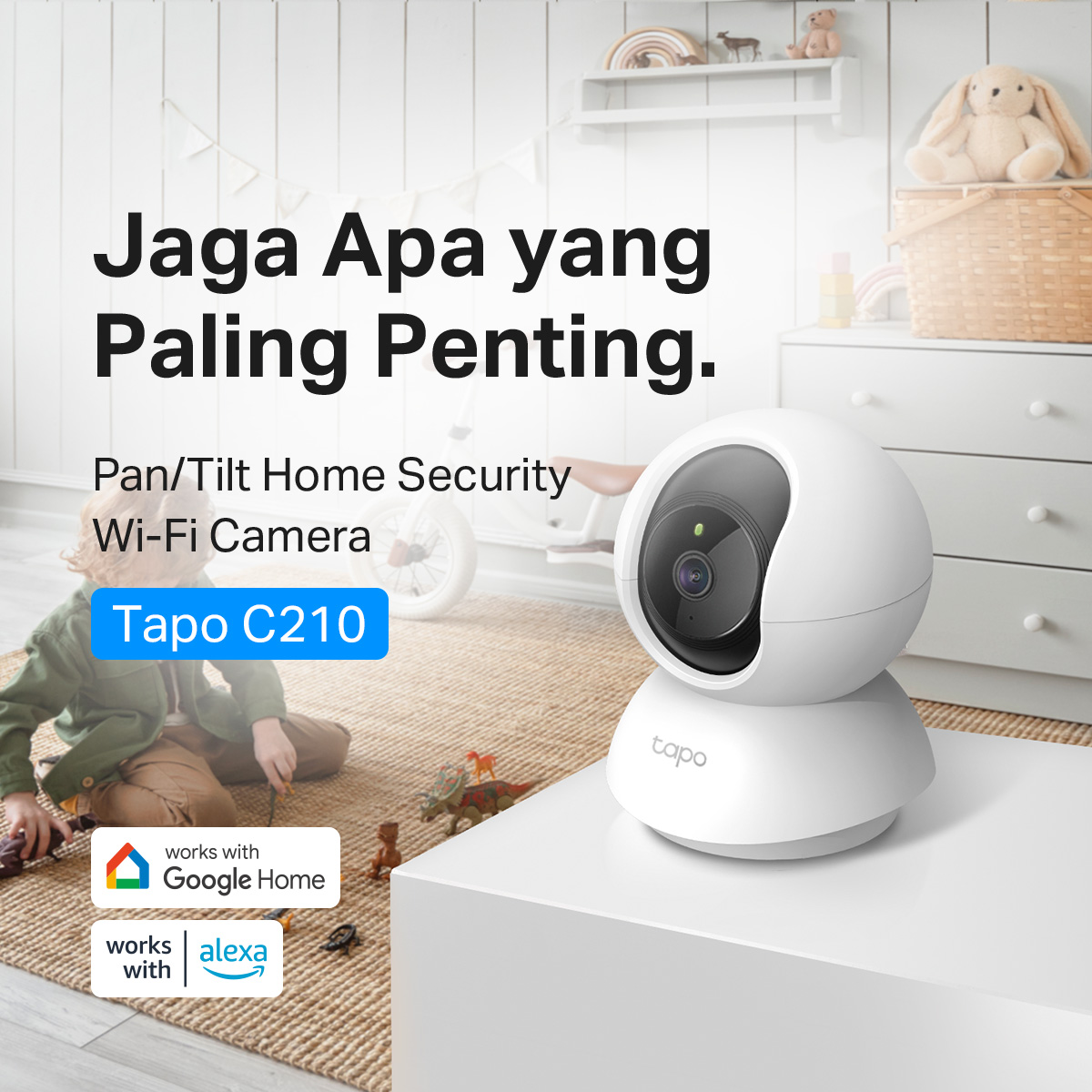 Jual TP-Link Tapo C210 | 2K Kamera CCTV | PTZ IP WiFi Camera | 3MP | Indoor | Video | SD | Murah ...