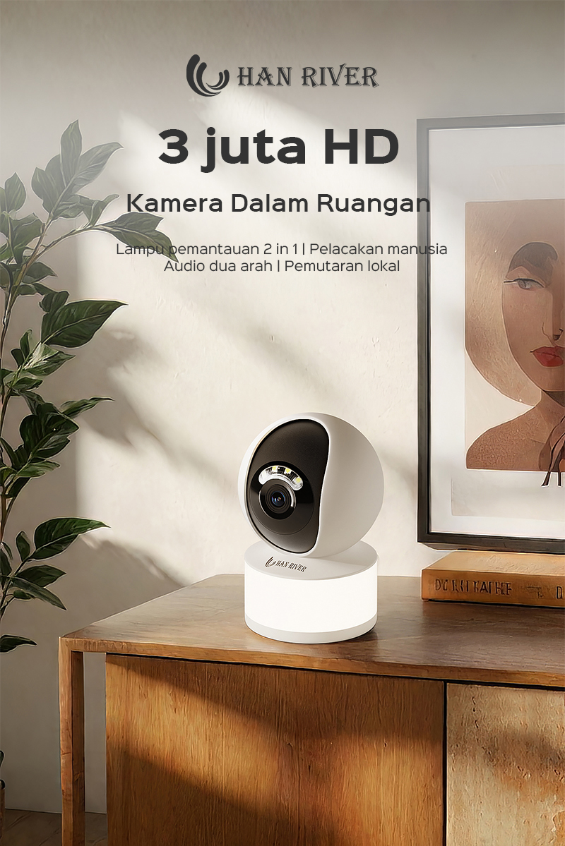 Jual HAN RIVER CCTV Camera Pintar 3MP Full HD 360° Rotasi Pengawasan ...