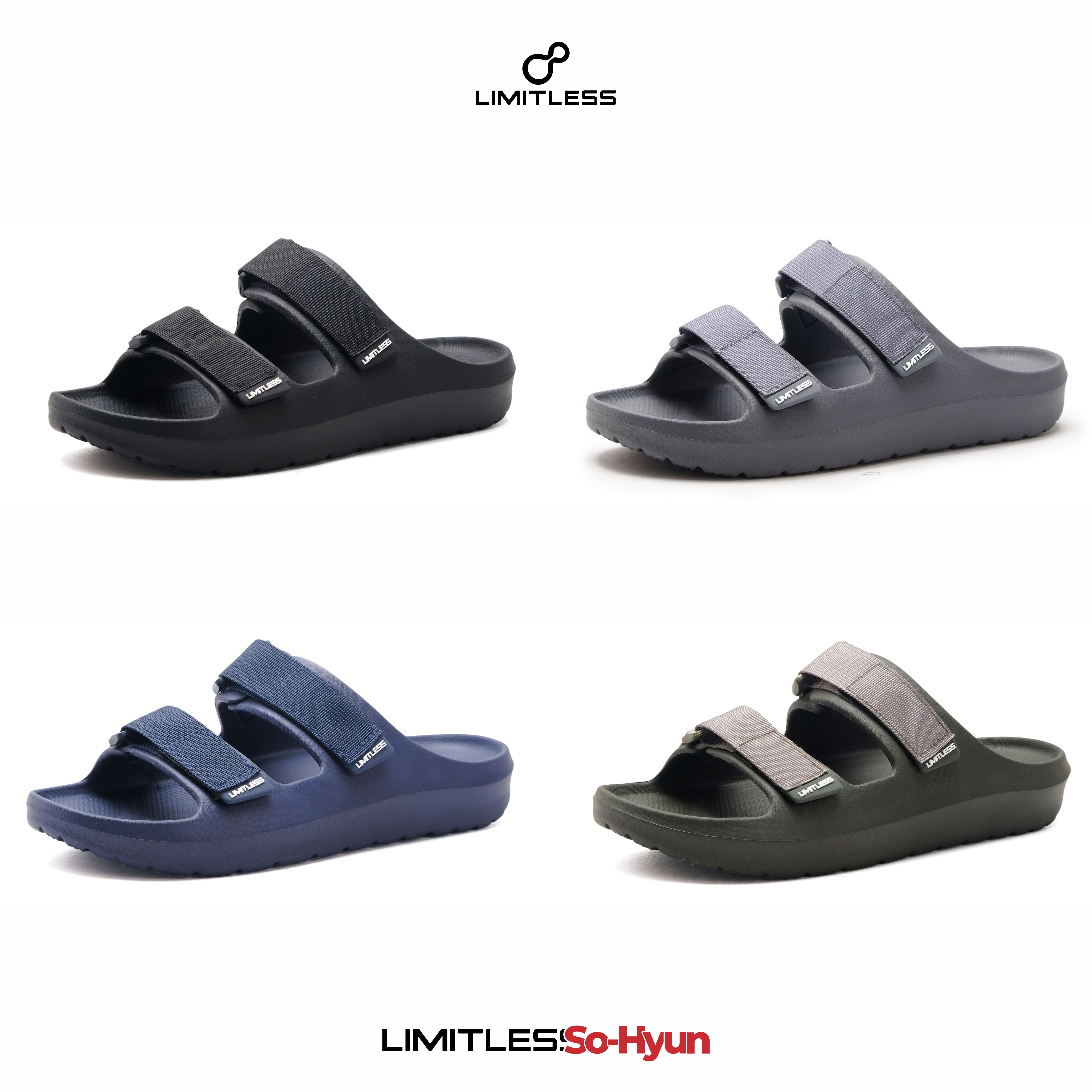 Jual LIMITLESS Sandal Slop Pria Unisex Premium Eva Kekinian Trendy Sendal Selop Cowok MINJI ...