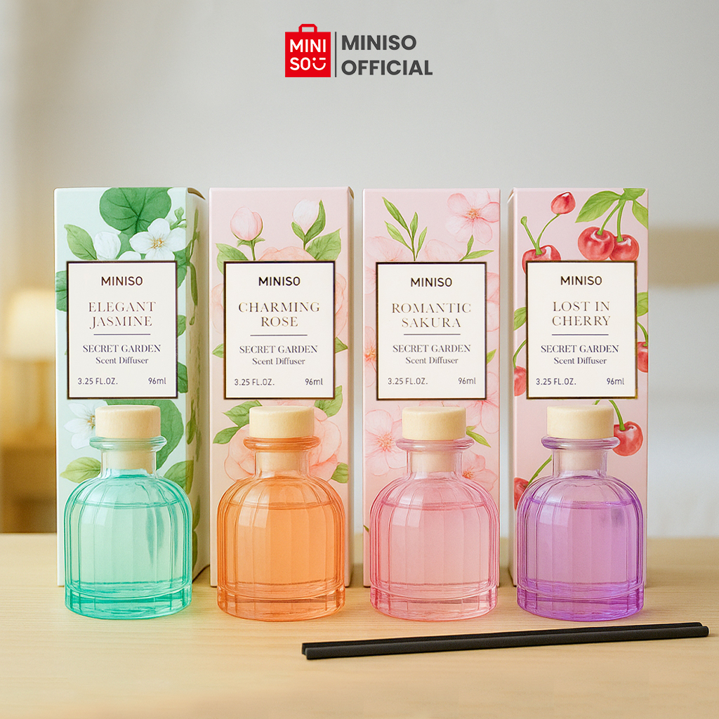 Jual MINISO Reed Diffuser Secret Garden Series 100ml Aromatherapy ...