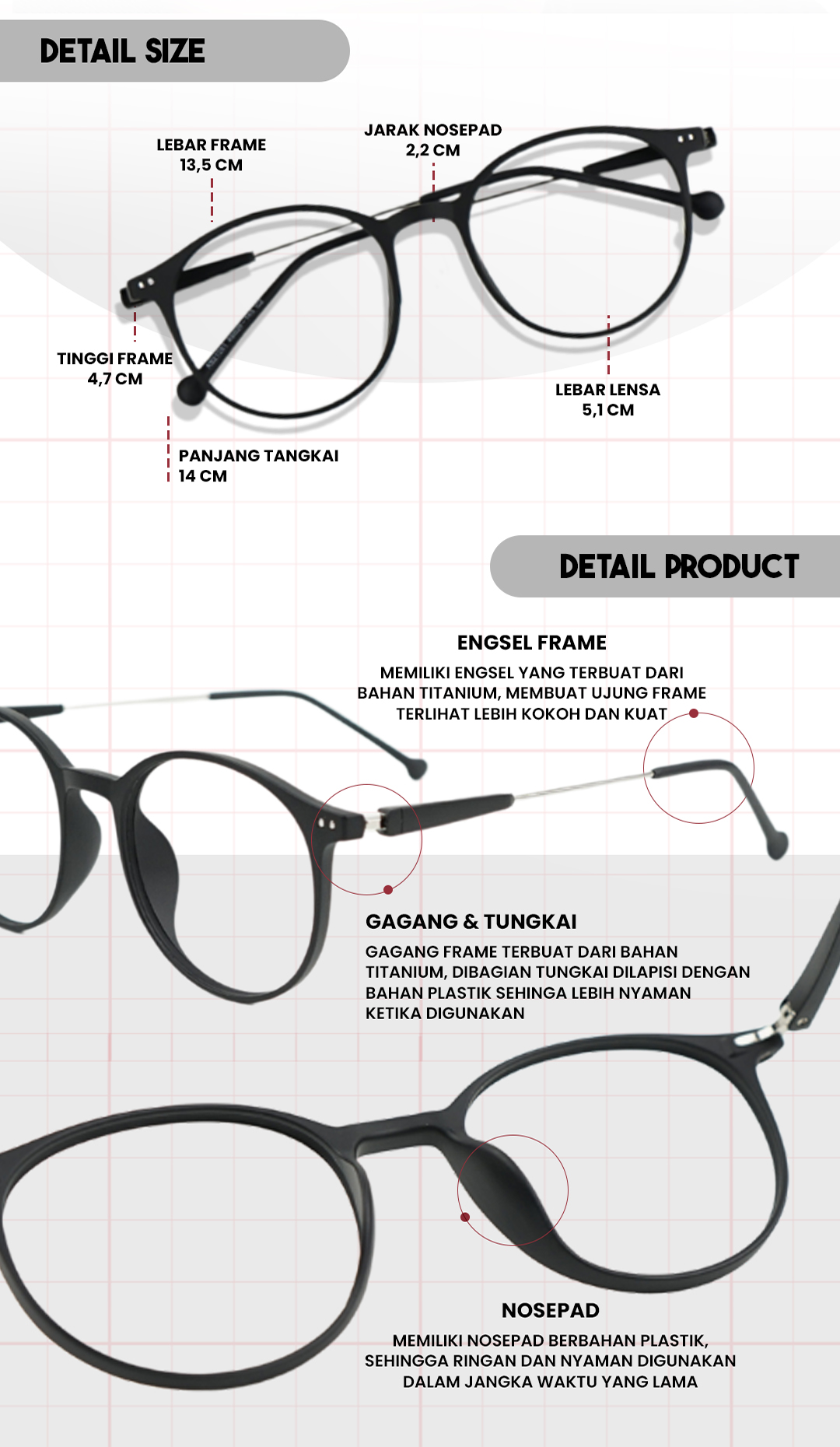 Jual DJAVA OPTIK - Frame Aluna - Kacamata Korea Oval Plastik Lentur Hijab | Shopee Indonesia