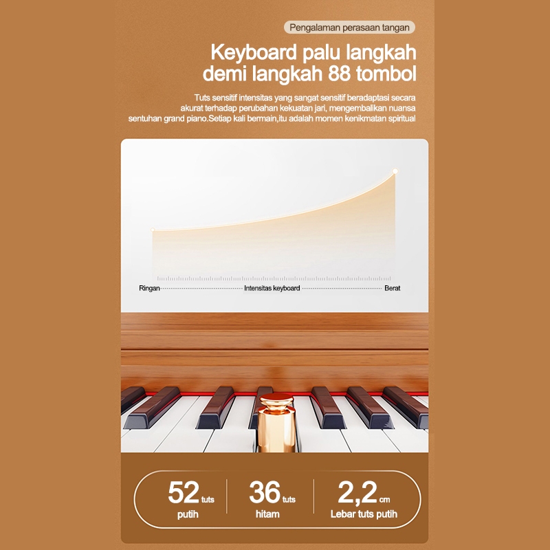 Jual Benston Music- Keyboard elektrik 88 tuts tipe laci kayu solid ...
