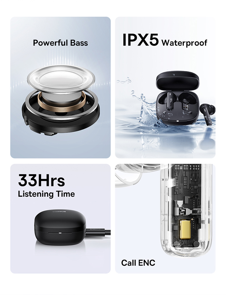 Jual Baseus E19 TWS ENC True Wireless Earbuds | Shopee Indonesia