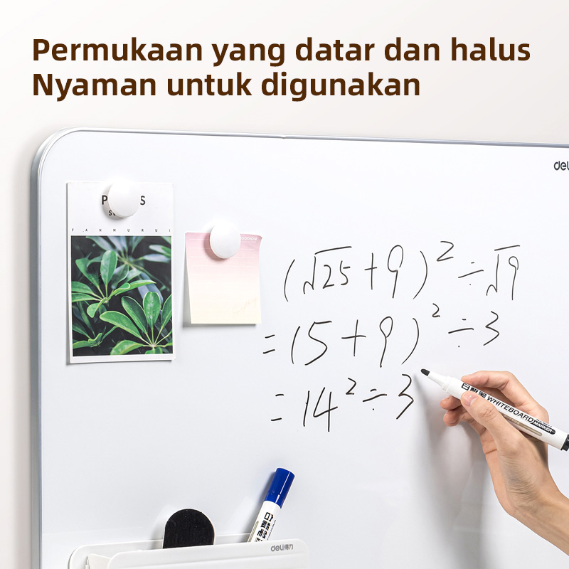 Jual Deli Magnetic White Board / Papan Tulis Putih Magnet Gratis Spidol Hapusan Magnet Pin Wadah ...