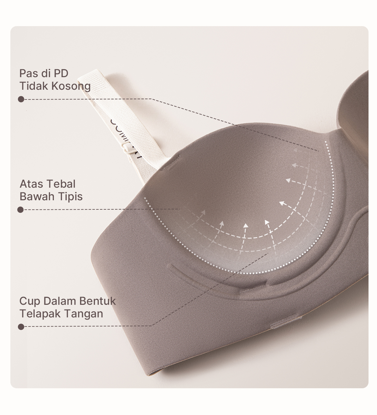 Jual Greney-Bra Love Push Up Cup Bulat 3D Mengumpul Tanpa Jejak ...