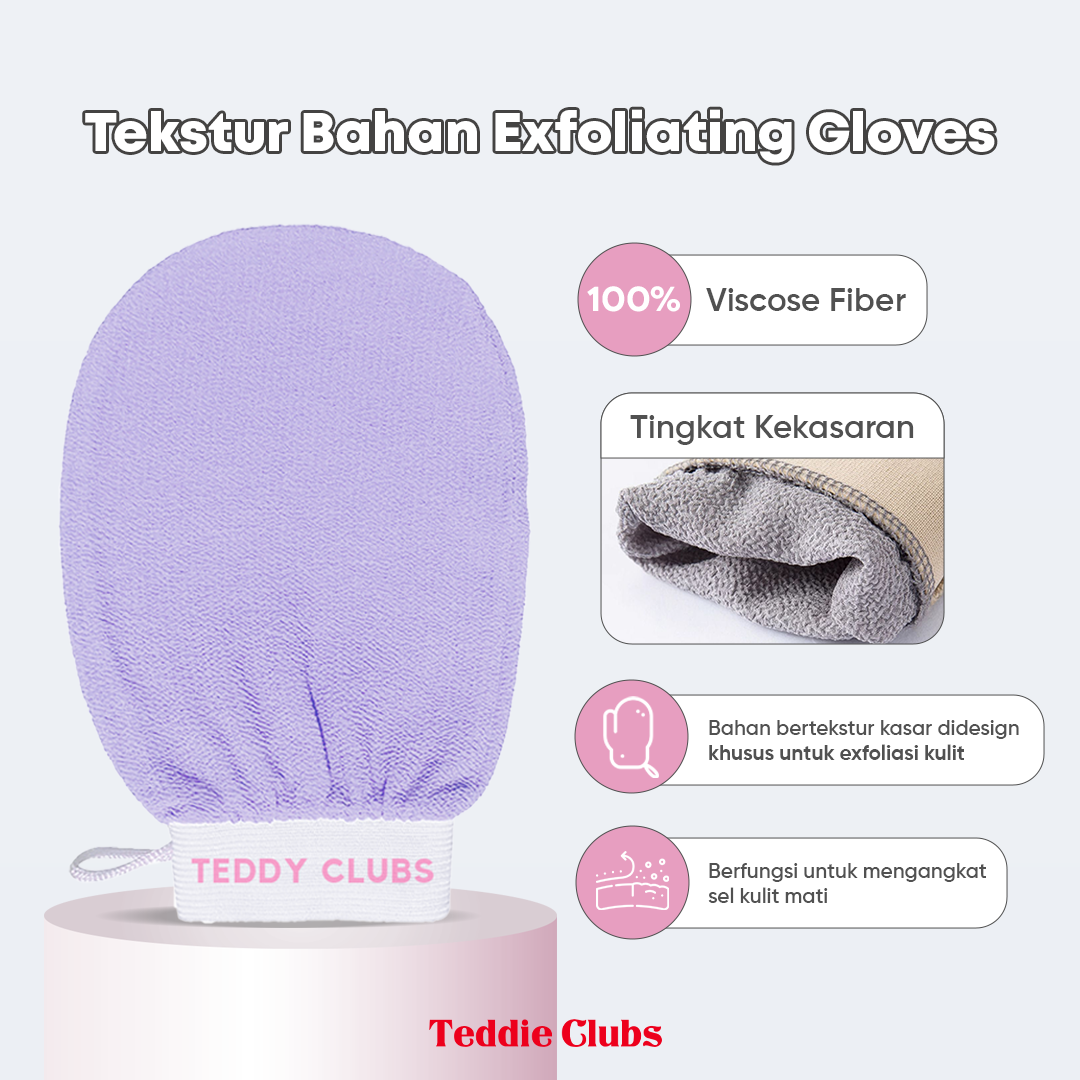 Jual [Ready Stock] Teddy Clubs Exfoliating Gloves | Eksfoliasi Sarung ...