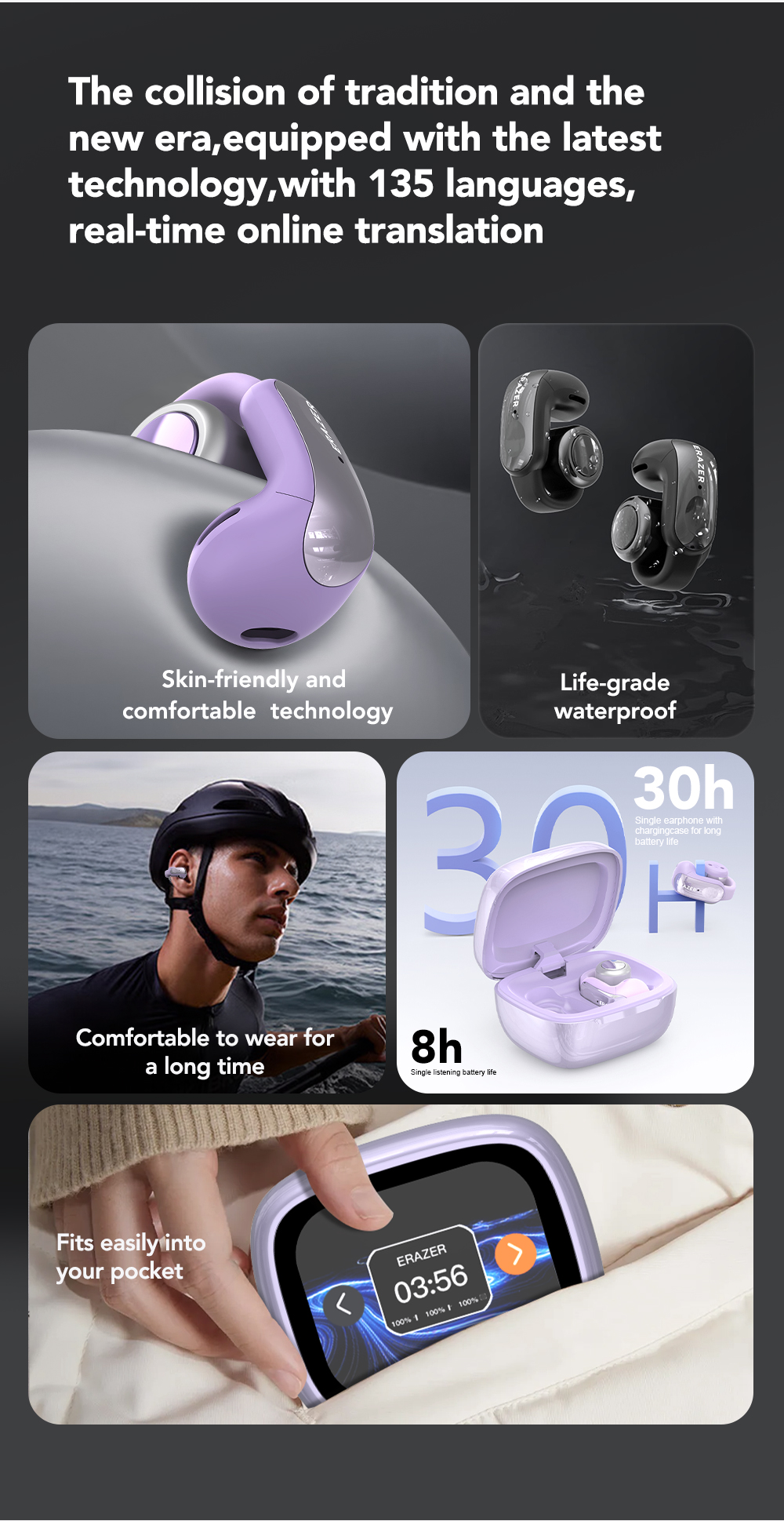 Jual Lenovo ERAZER XF28 True Wireless Bluetooth Headset V6.0 Headphone terjemahan AI OWS TWS ...