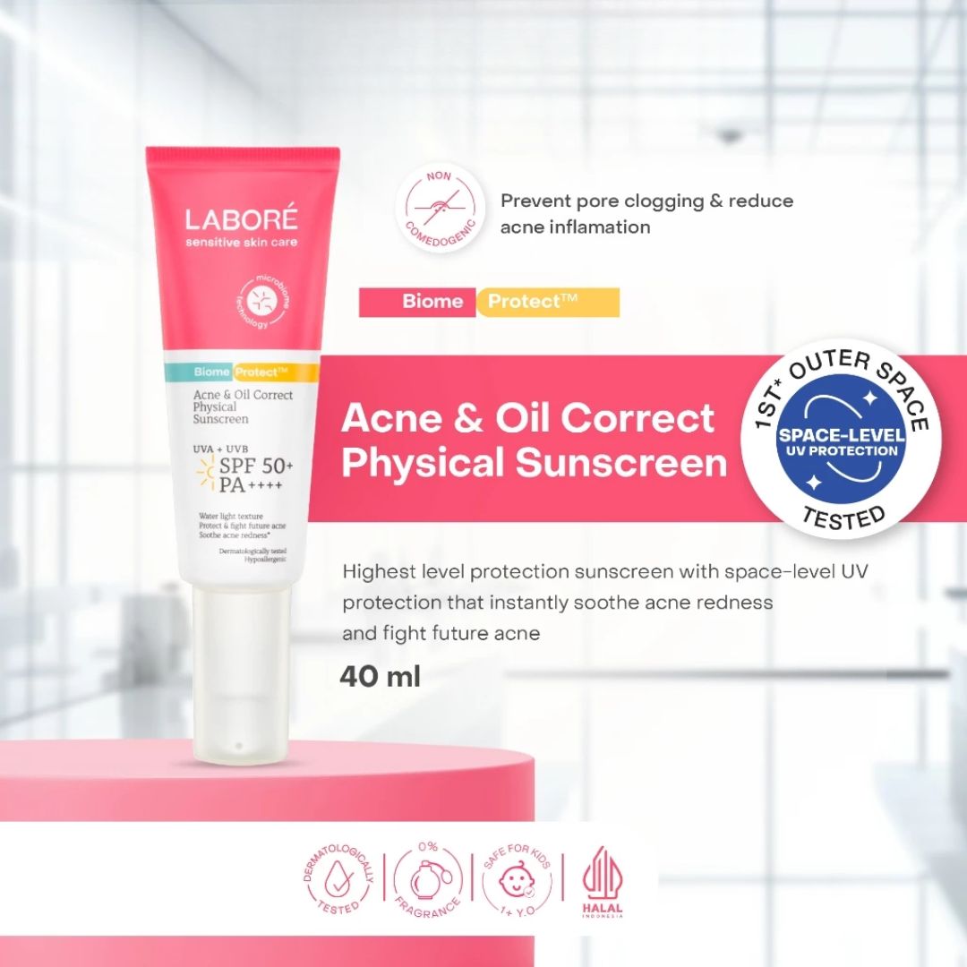 Jual Labore Acne Oil Correct Physical Sunscreen SPF50 PA 40ml | Man ...