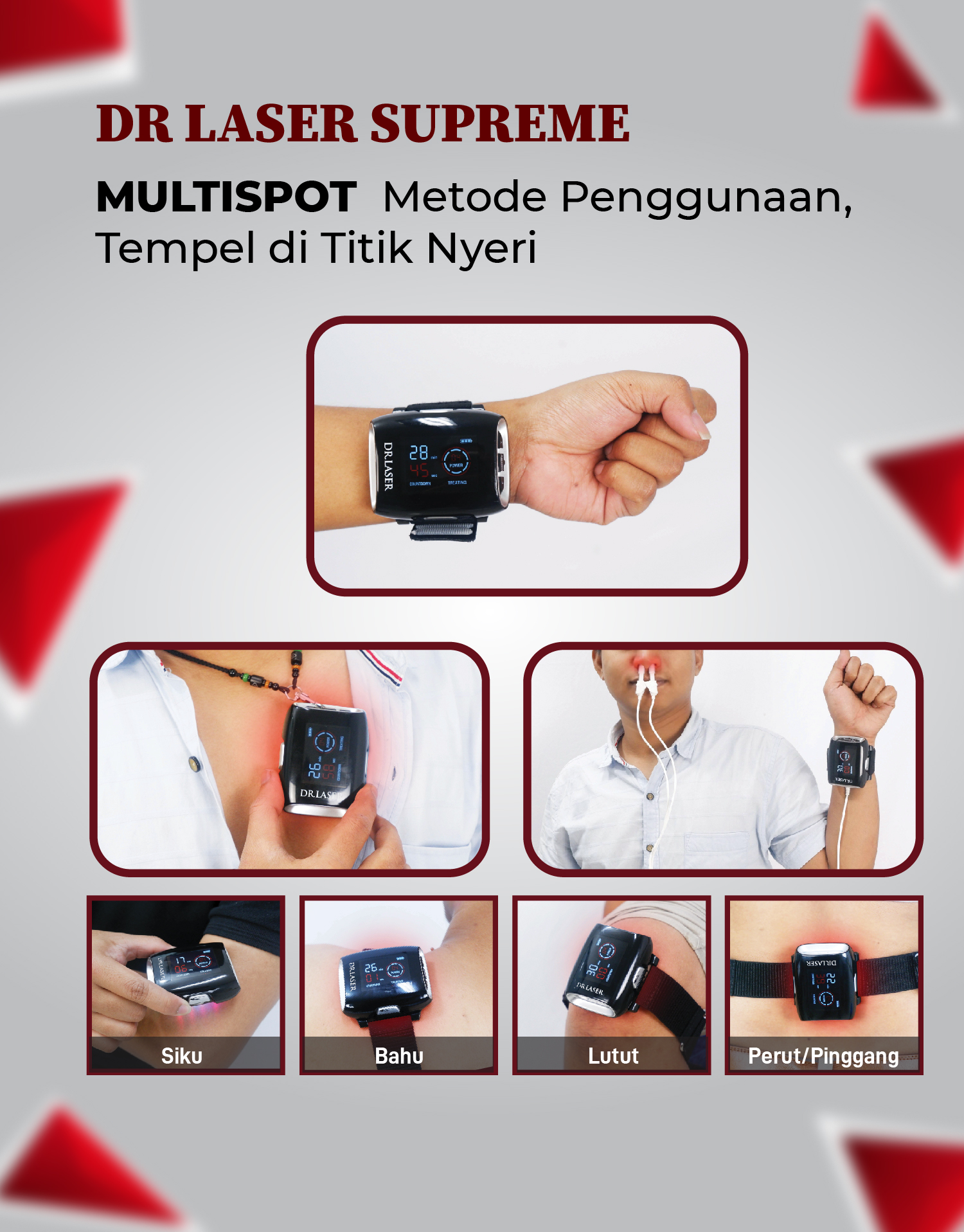 Jual Dr Laser Supreme 16 Titik - Jam Tangan Laser Terapi Kaki, Terapi Tangan, Terapi Stroke ...