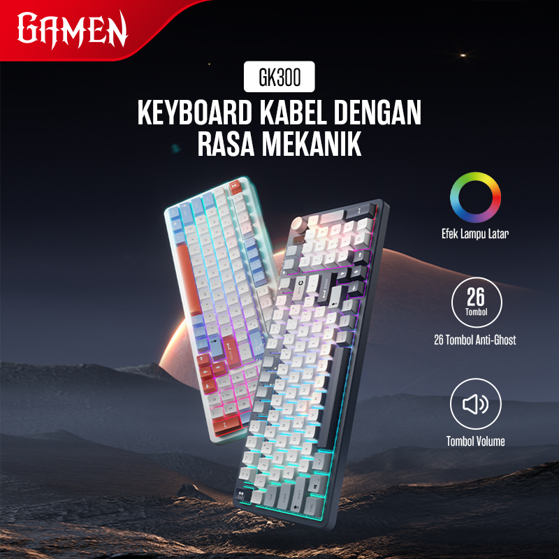 Jual GAMEN GK300 Keyboard Gaming Membrane – Feel Mengetik Seperti ...