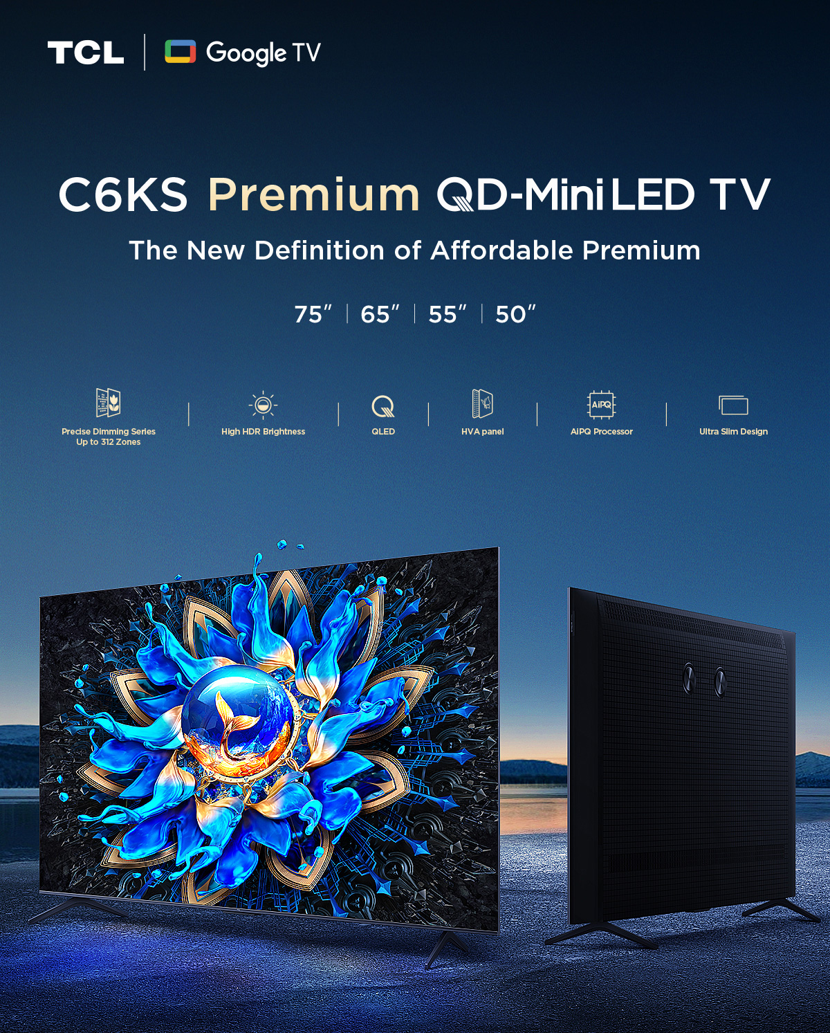 Jual TCL 4K QD-Mini LED TV 55 Inch C6KS - High HDR Brightness - Dolby Vision & Atmos - IMAX ...