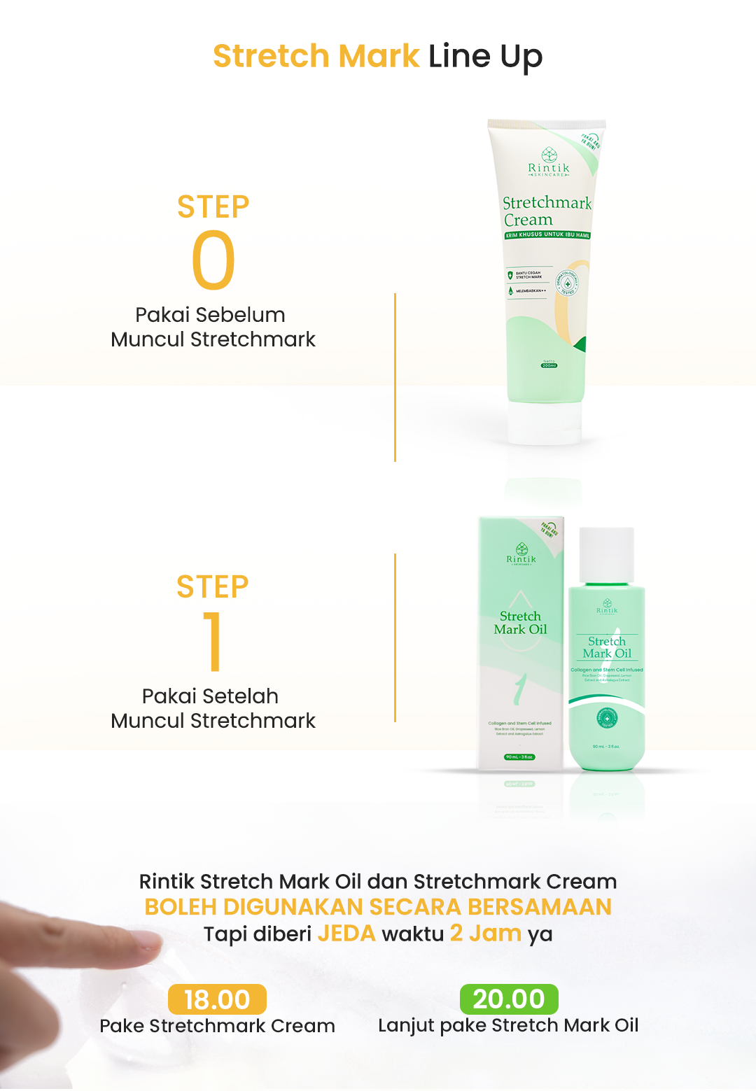 Jual Rintik Stretchmark Cream 200ml - Pelembab Cegah Stretch mark ...