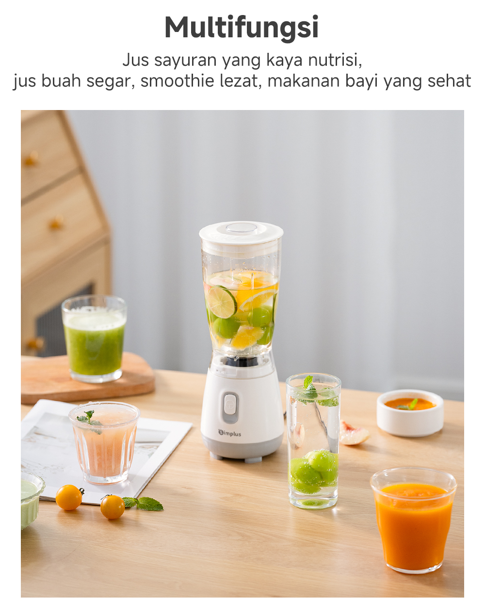 Jual Simplus Blender Multifungsi 250W Juicer Portable Food Grade Tahan ...