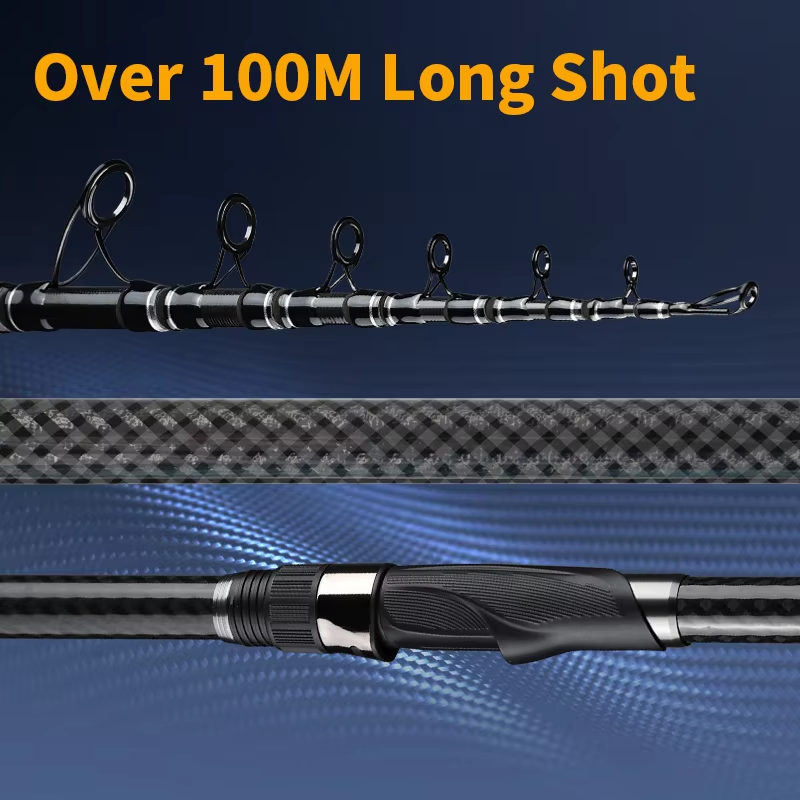 Jual LINNHUE Telescopic Fishing Spinning Rods Oceanus Carbon Fiber High ...