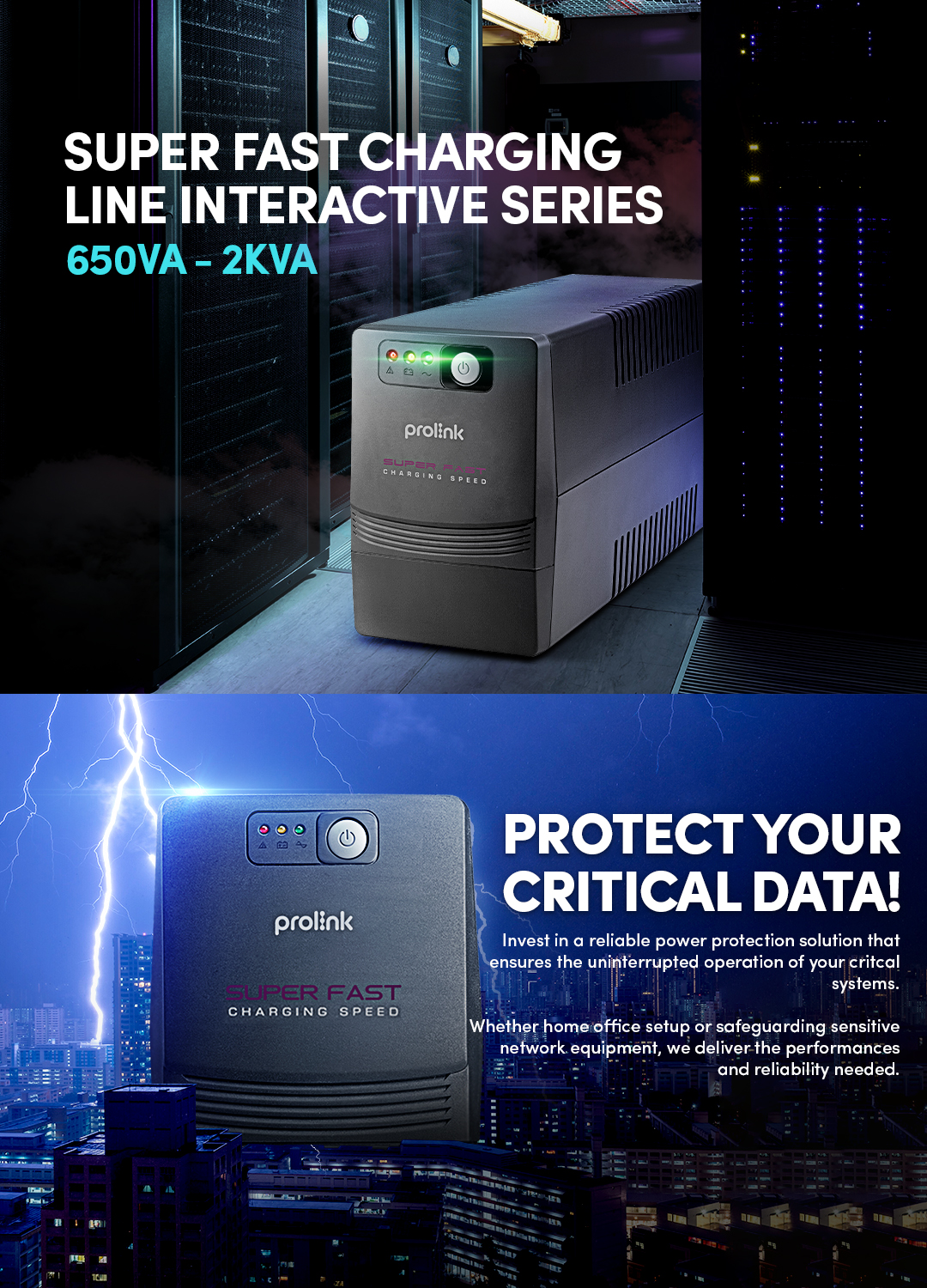 Jual Prolink 1250VA Line Interactive UPS Super Fast Charging l USB Port | Shopee Indonesia