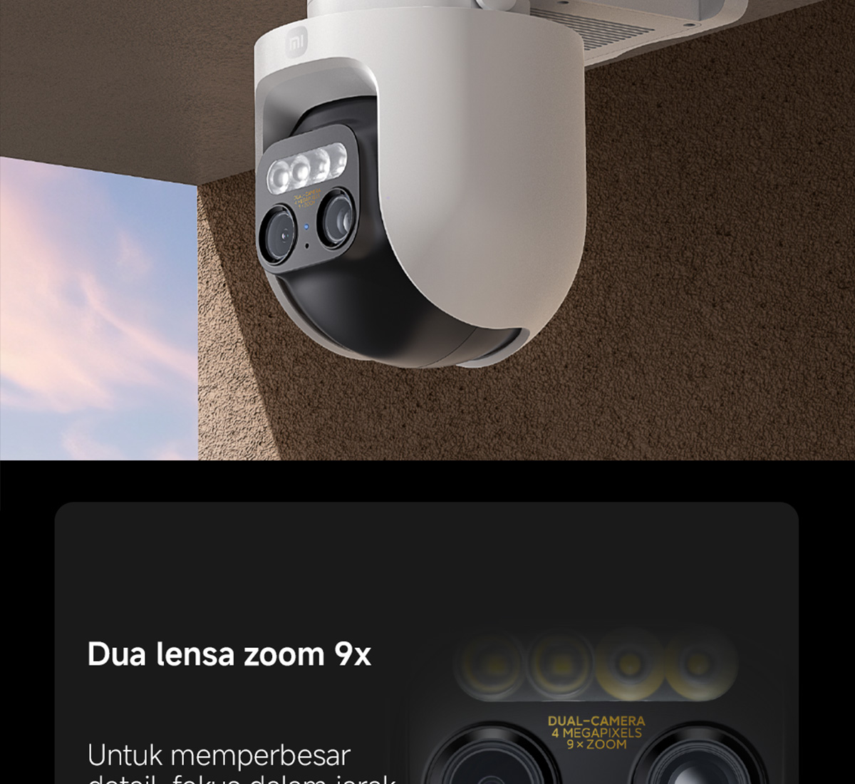 Jual Xiaomi Outdoor Camera CW700S | 9x dual-lens zoom | Dual 2.5K ...