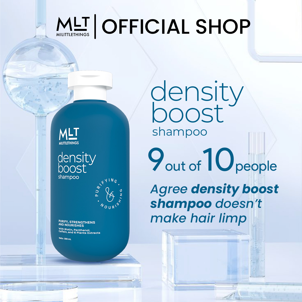 Jual MLT Density Boost Shampoo - Sampo Anti Rontok 300 ML | Hair ...