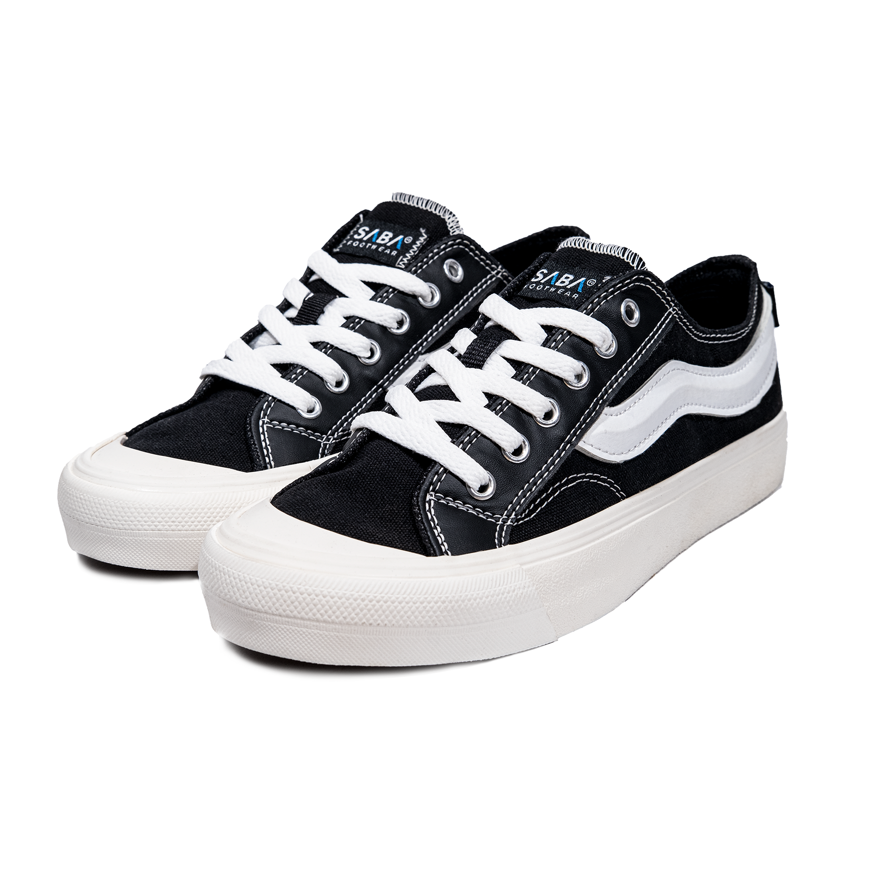 Jual SABA Veloz Fat Black White - Sepatu Sneakers Casual Pria Wanita ...