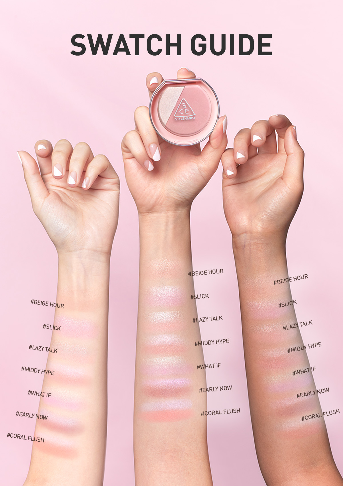 Jual 3CE Blushlighter - 2-in-1 Blush On Highlighter Matte & Pearl Sebum ...