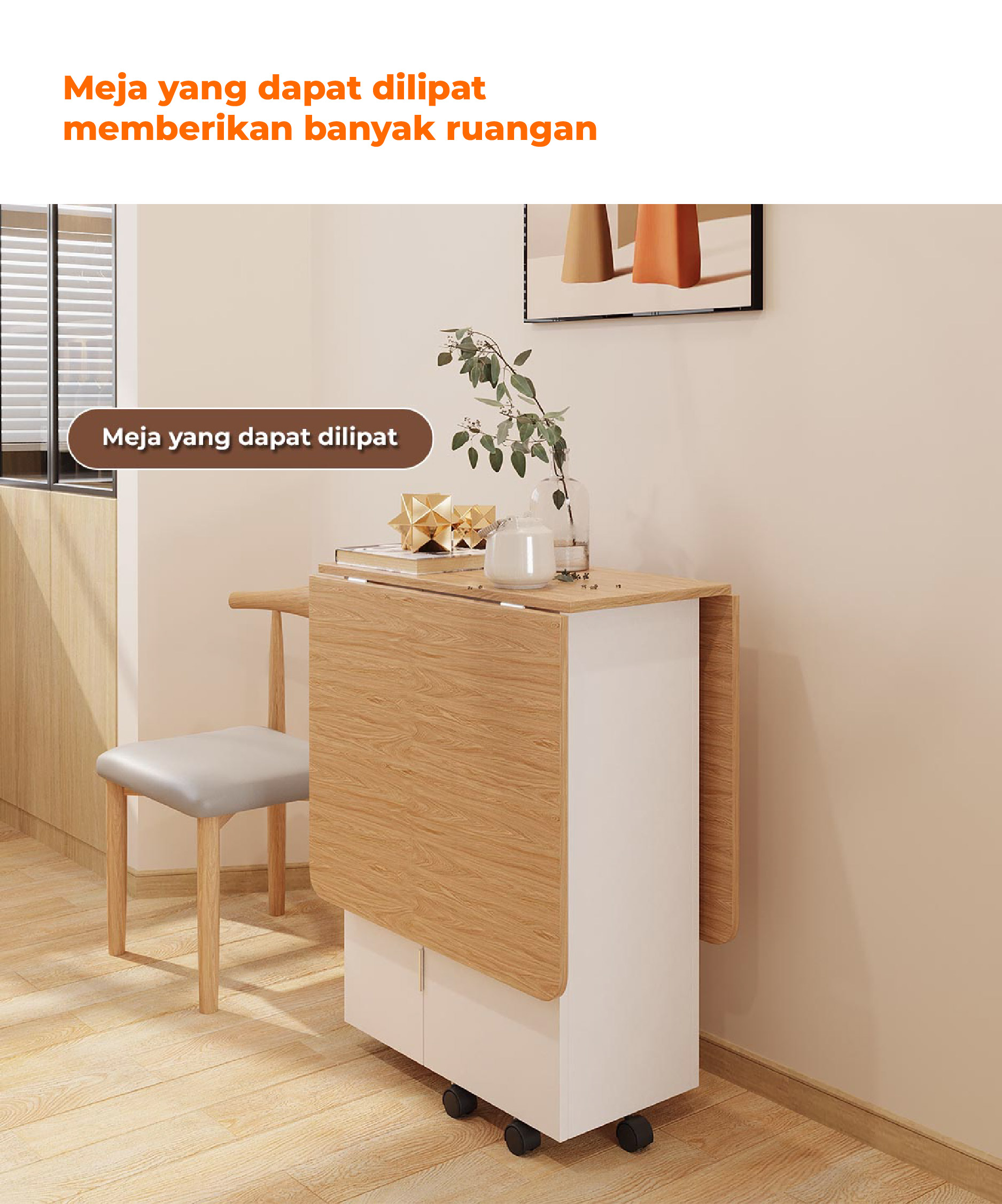 Jual Homedoki Meja Makan Lipat / Meja Makan / Meja Lipat / Meja Makan Kayu / Meja Lipat ...
