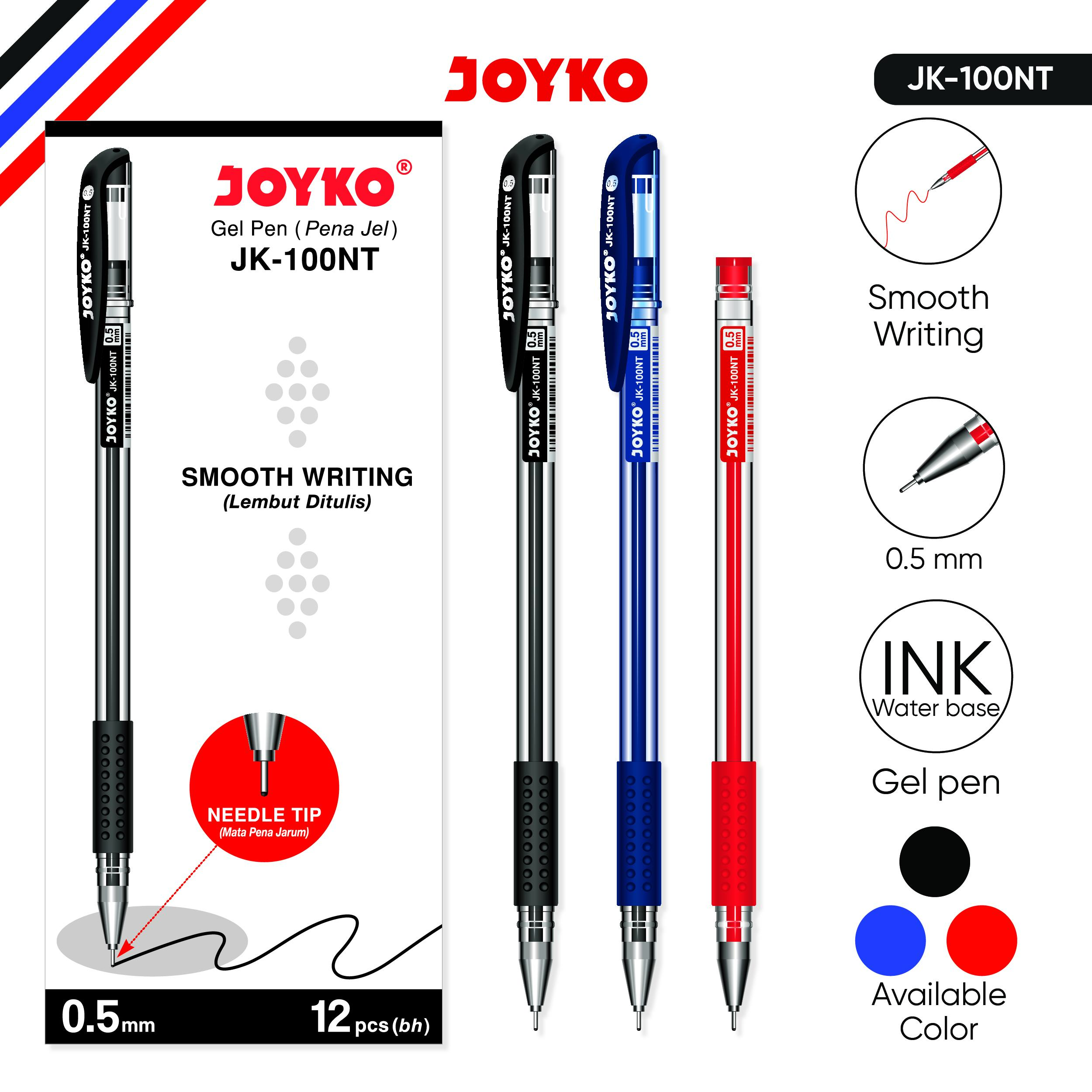 Jual JOYKO Pulpen Gel 1 Pack JK-100NT 0.5mm Isi 12 Pcs | Shopee Indonesia