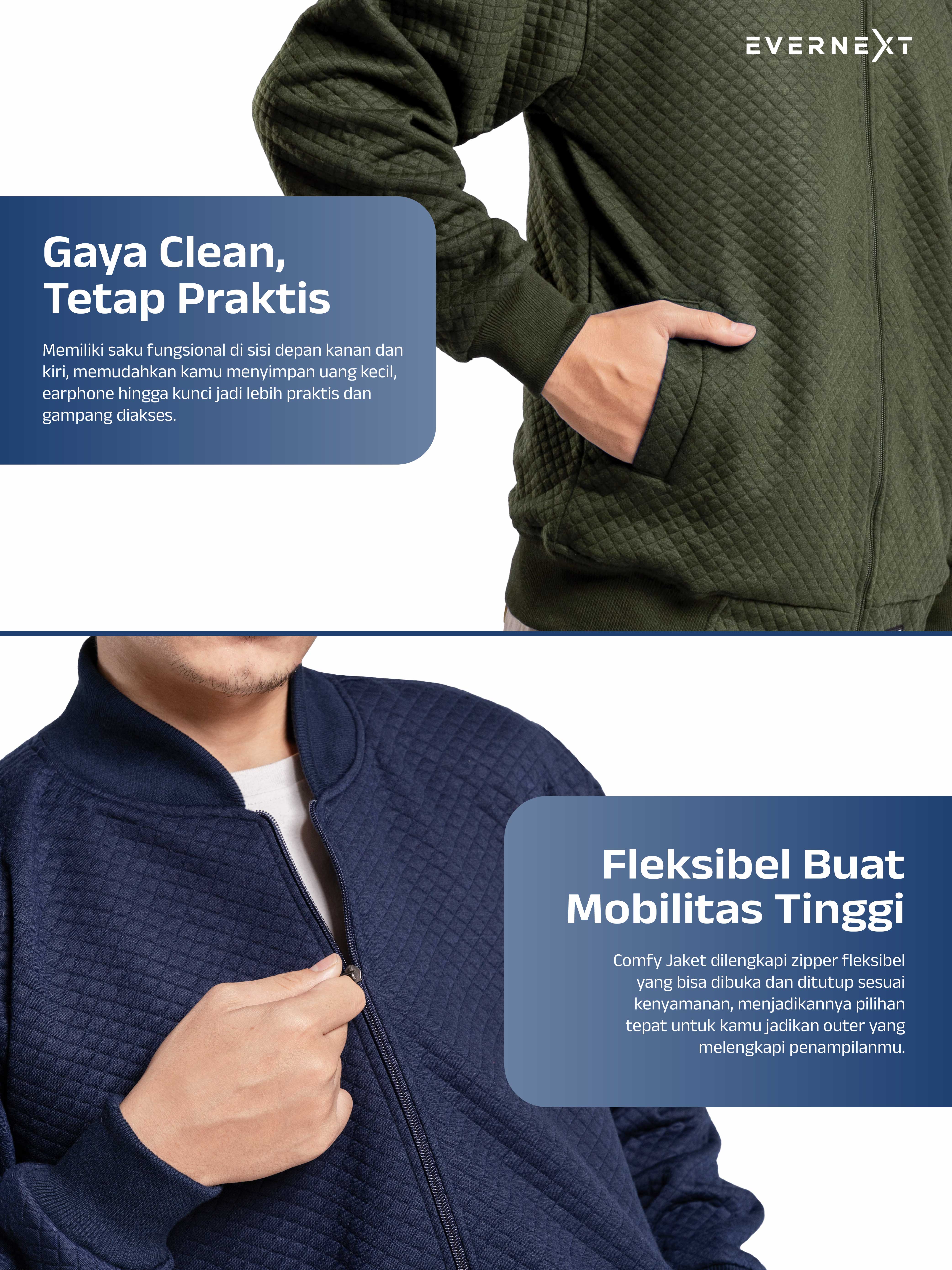 Jual Evernext - Jaket Basic Comfy Pria Jaket Polos Pria Bomber Pria ...