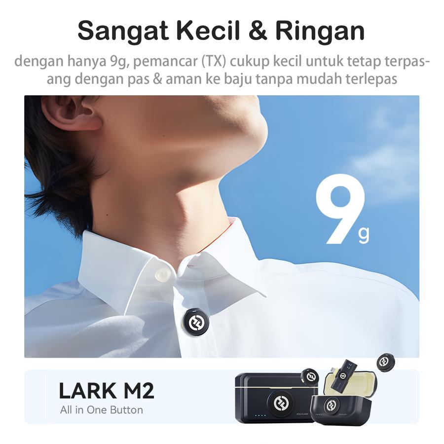 Jual Hollyland Lark M2 Combo Wireless Lavalier Microphone M2 Duo Mic ...