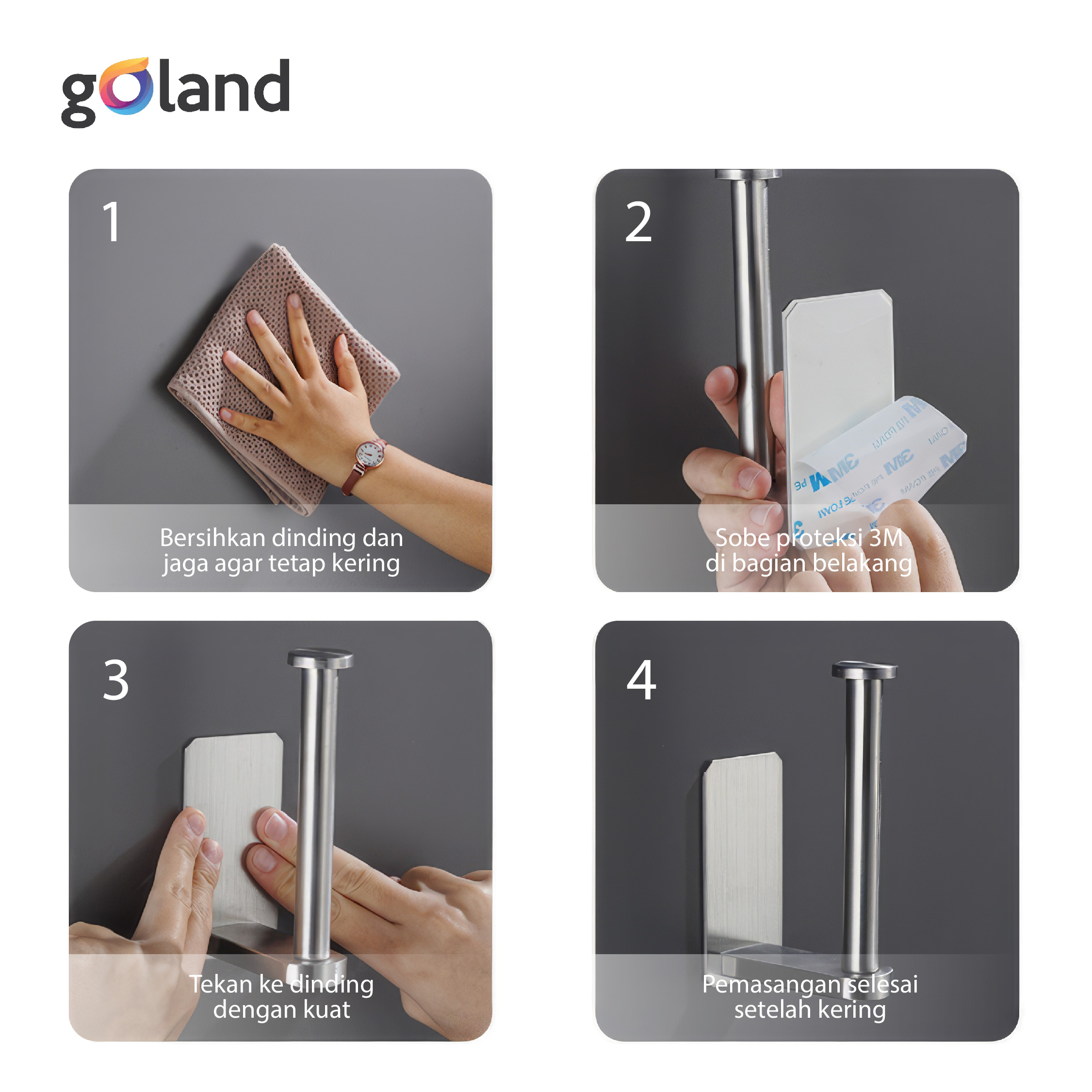Jual Goland - Gantungan Tisu Gulung Toilet Stainless Steel - Gantungan ...