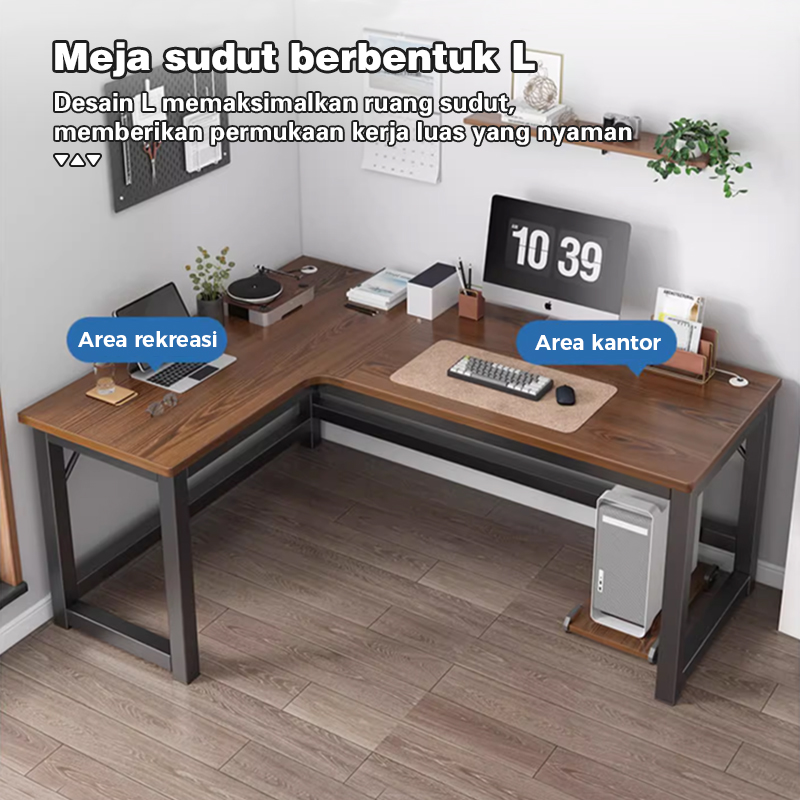 Jual antsun-Meja Kerja L Meja Kantor Serbaguna L shaped Meja Komputer ...