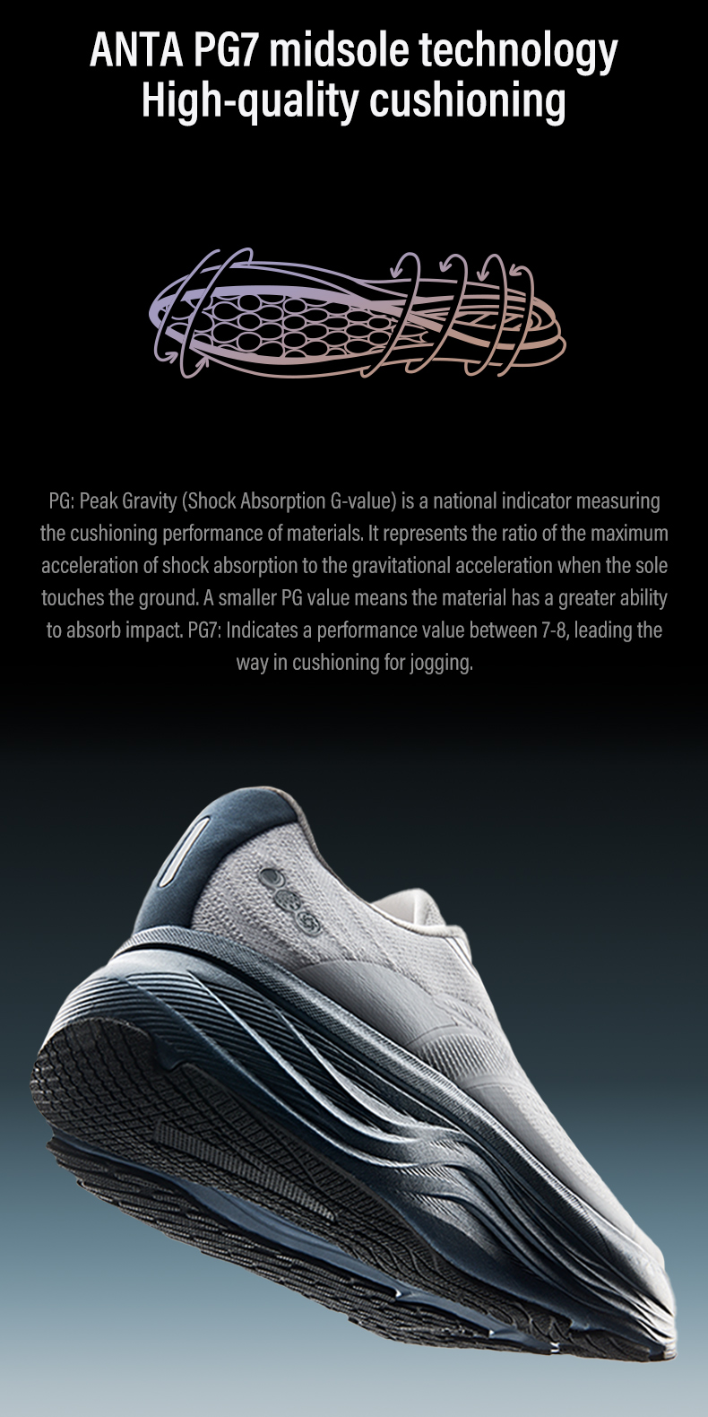 Jual ANTA PG 7 Travel 2 Sepatu Lari Pria Sports Sneakers Men Running Shoes 2E Widefoot 1125B5546 ...