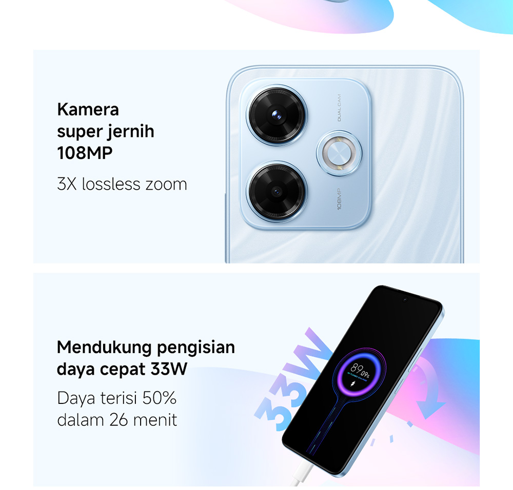 Jual Xiaomi Redmi 13x (8GB/128GB) (8GB/256 GB) | 108 MP makin auto glow ...