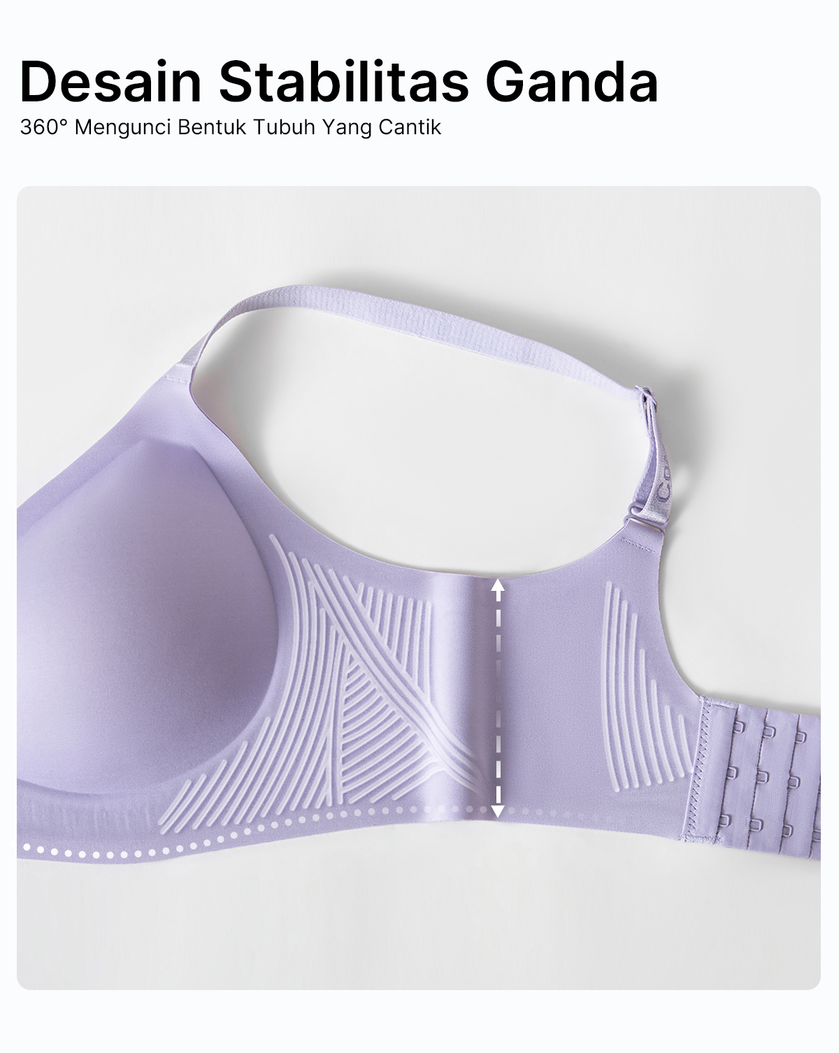 Jual Greney- Bra Seamless Mulus Menopang Tali bahu huruf mengkilap Cup ...