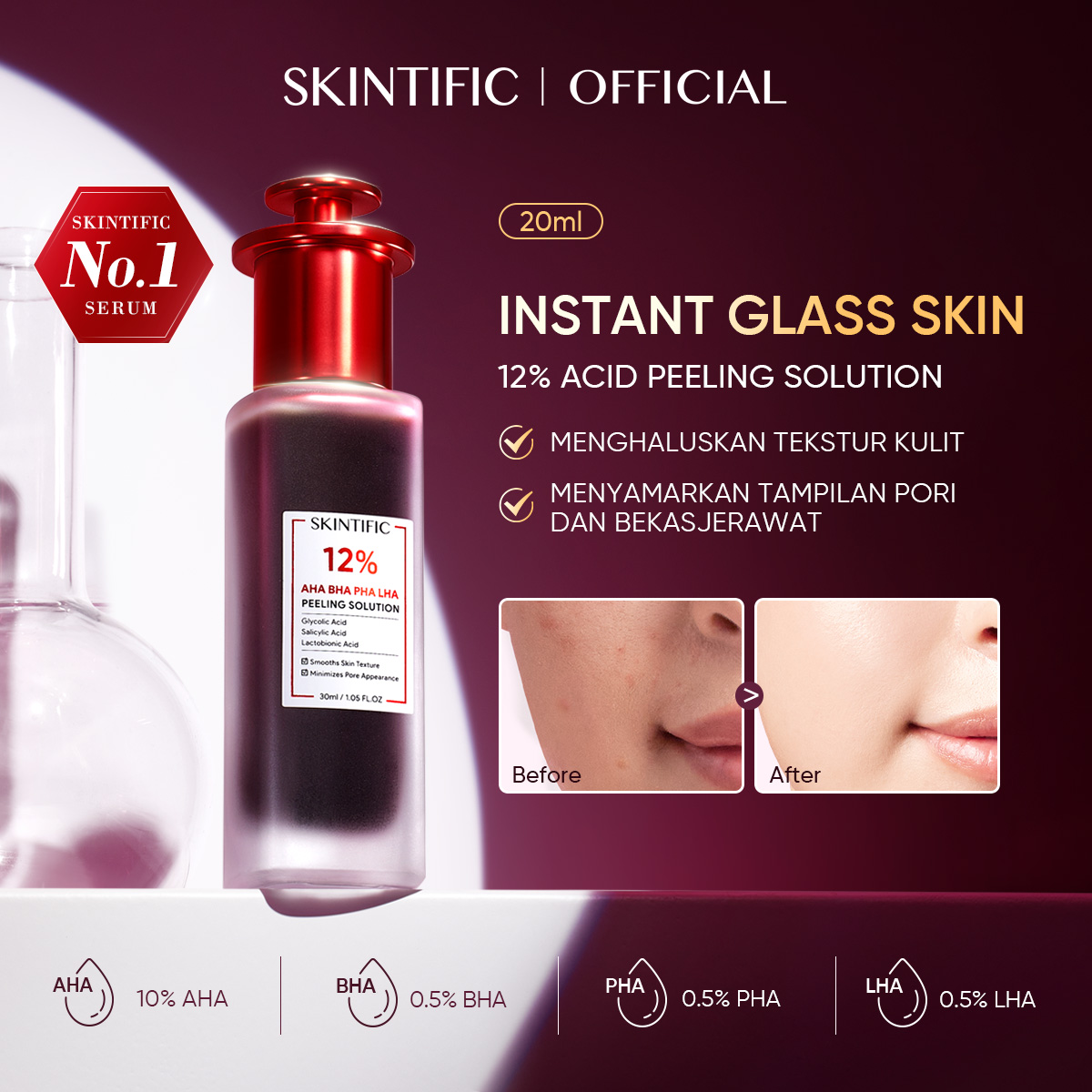 Jual SKINTIFIC Facial Serum Series - Niacinamide Brightening / 5X ...