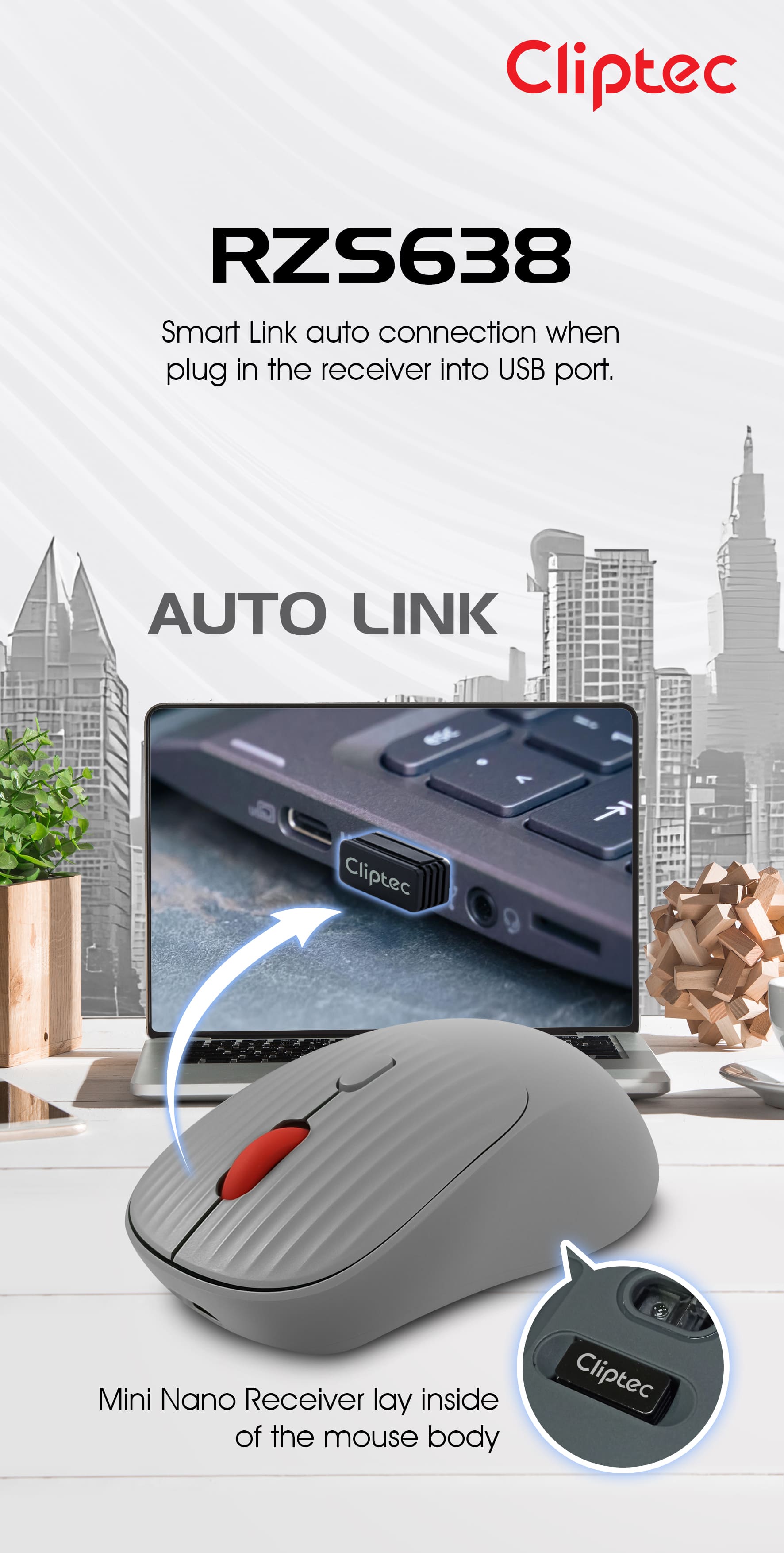 Jual Mouse Wireless Rechargeable Silent Dual Mode Bluetooth 1600Dpi ...