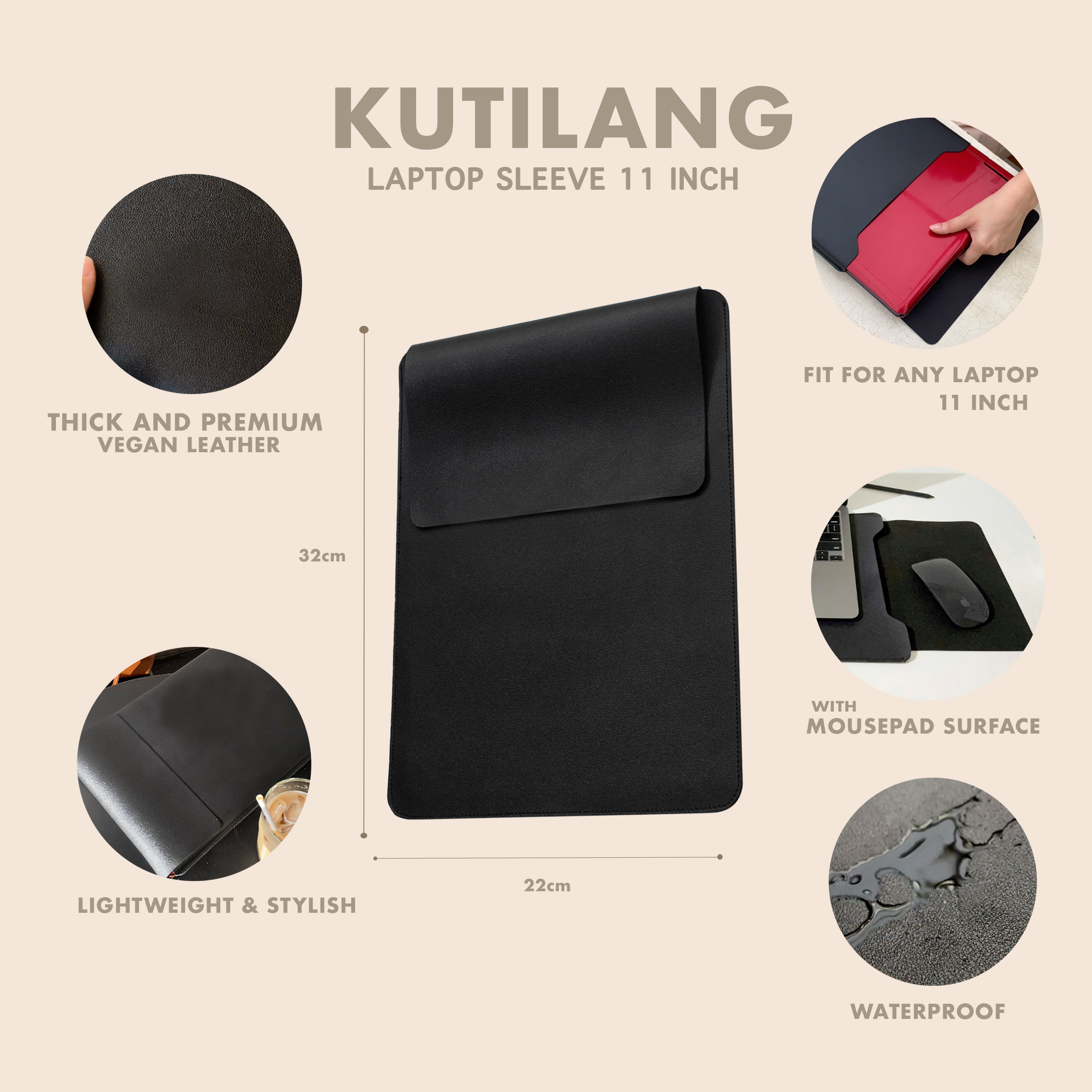 Jual KRUKURI - Laptop Sleeve 11' inch Premium Sarung Laptop Stylish ...