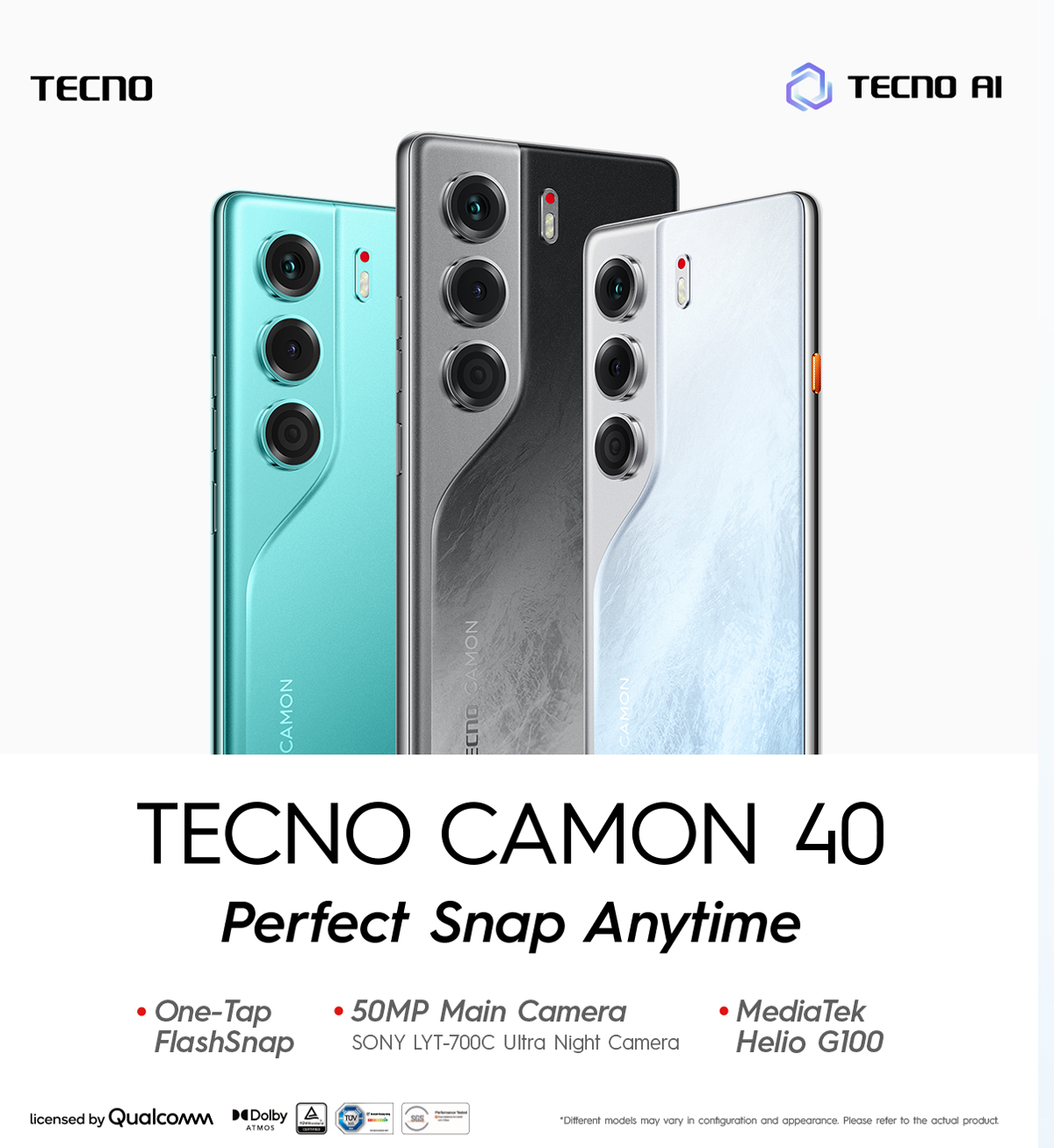 Jual [FLASHSNAP] TECNO CAMON 40 8+8GB*256 GB, 50MP Sony + 8MP Ultra ...