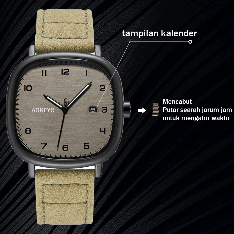 Jual AOKEYO F043 Jam Tangan Pria Kulit Anti Air Original Terbaru Casual ...