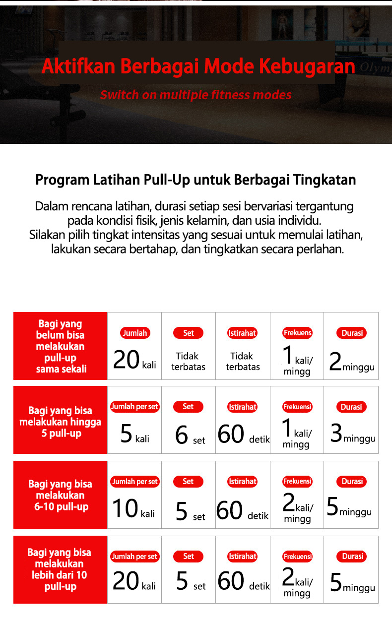 Jual Alat Pull-Up Multifungsi untuk Dalam Ruangan, Dipasang di Dinding ...