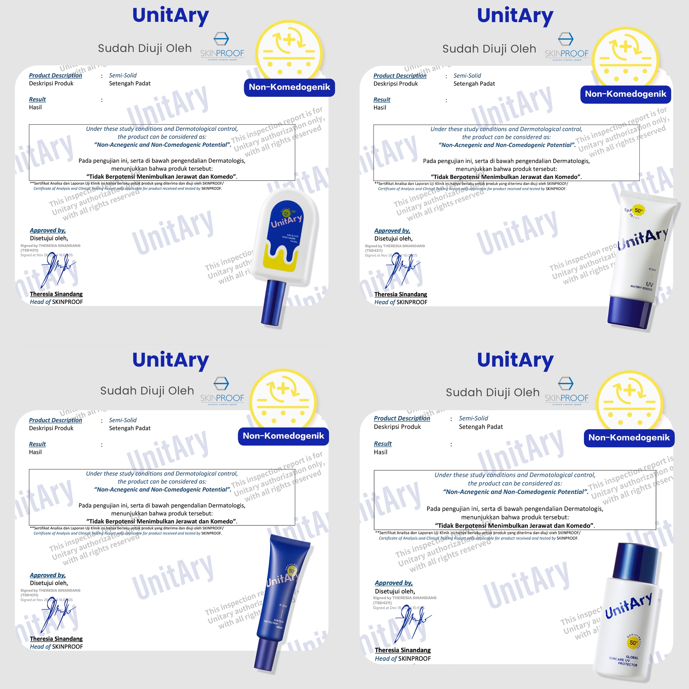 Jual UNITARY Sunscreen All Skin Solutions SPF50 PA++++ Physical | Untuk ...