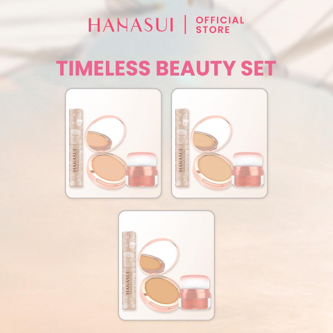 Jual Hanasui Timeless Beauty Set - Bundle [Powder Foundation, Cheek ...