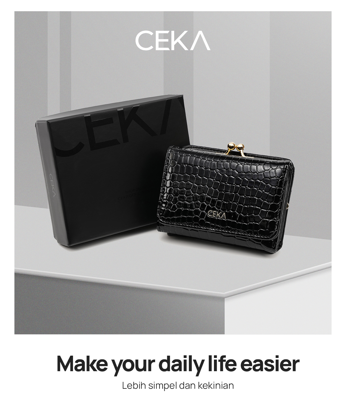 Jual [FREE PAPER BAG] CEKA Dompet Wanita Elvara Short Wallet Motif ...