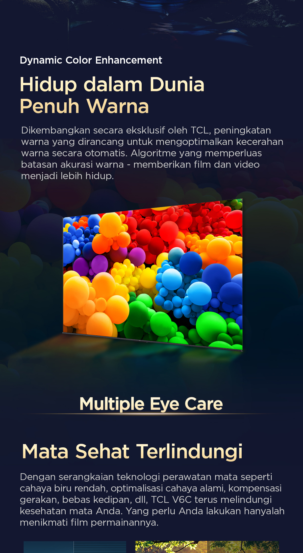 Jual TCL AI 4K Google TV 43 inch V6C - AiPQ Processor - MEMC - HDR 10 - HVA Panel - Multiple Eye ...