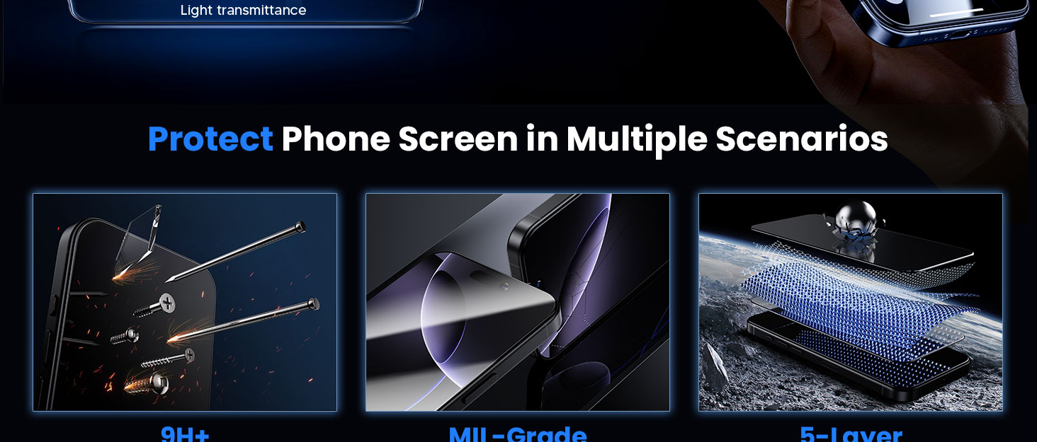 Jual [Tanpa tepi hitam]WSKEN Tempered Glass Clear/Privacy Glossy Auto ...