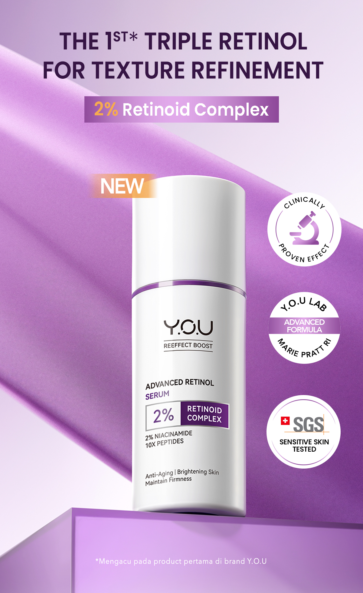 Jual YOU Retinol 2pcs Set Advanced Retinol Serum 15ml + Renewal Retinol ...