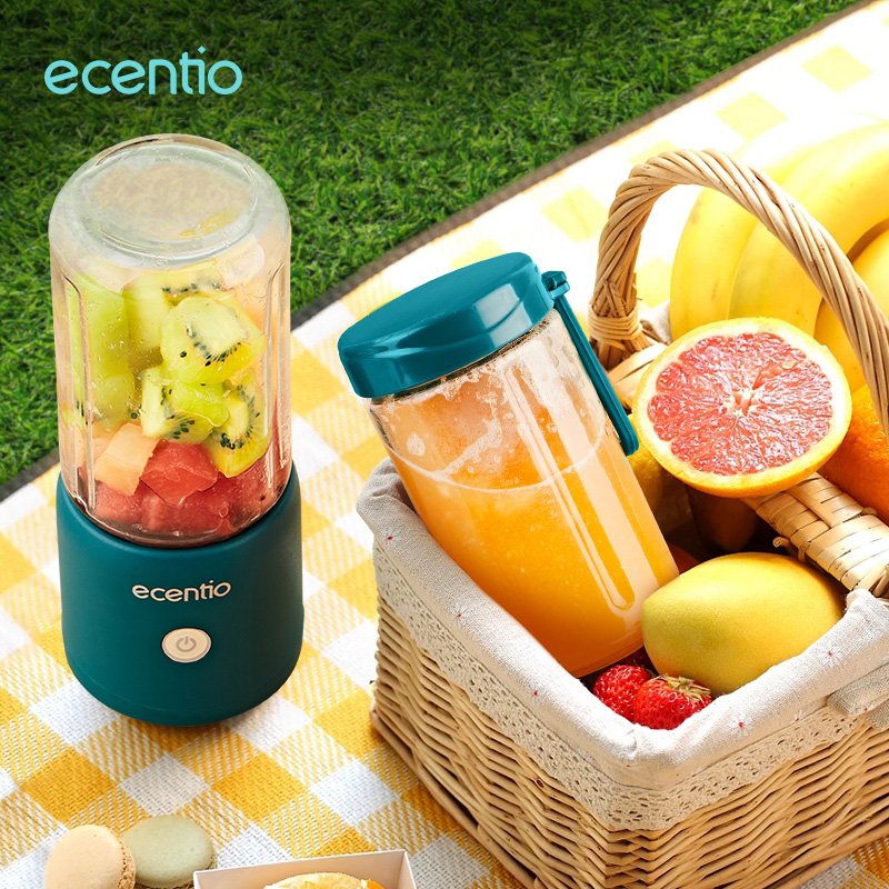 Jual ecentio Juicer Portable Mini Juicer Free 1 Botol 8 Mata Pisau 2 Food Grade Kaca Gelas Tahan ...