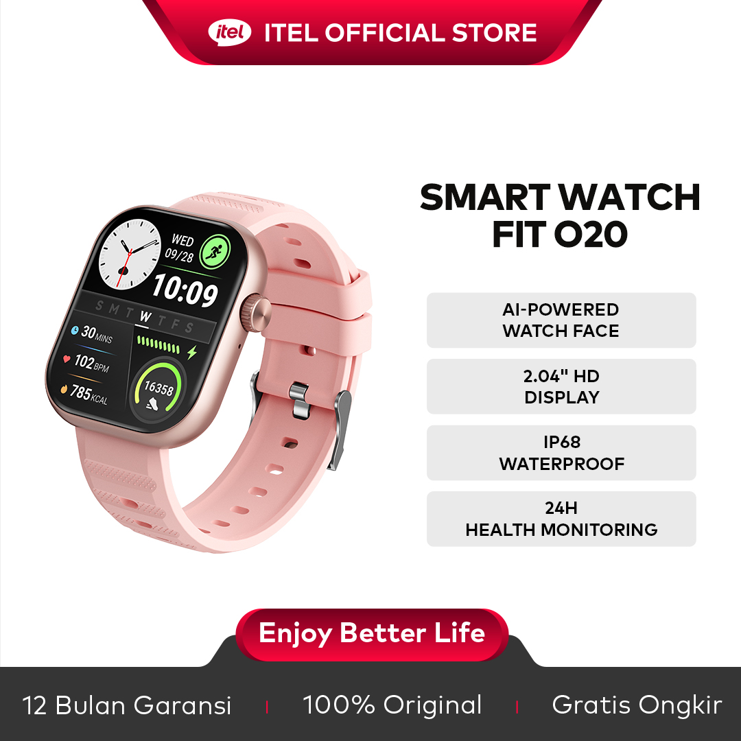 Jual Official itel Smart Watch ISW-O20 AI Watch Face | Pemantau ...